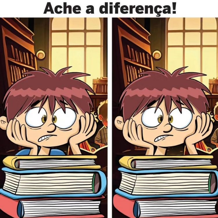Ache a Diferença: O Aluno na Biblioteca - Gênio Quiz
